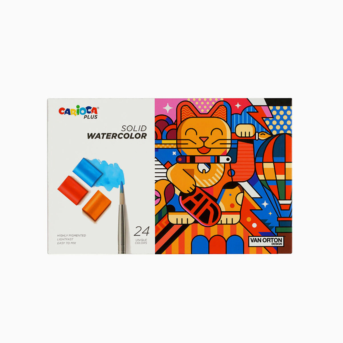 Carioca Plusнабор акварели в кюветах 24 цвета 45211-OU56 для рисунка и акварельной живописи