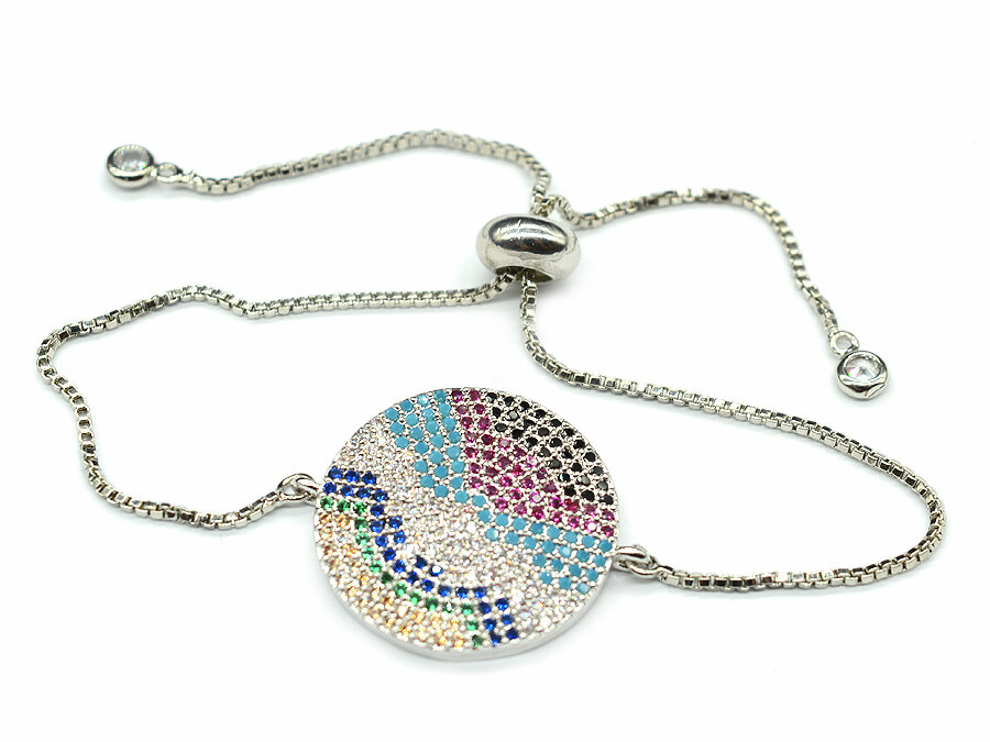 Браслет-цепочка, фианит