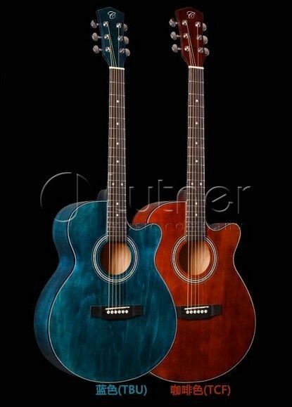 Акустическая гитара, синяя, FFG-EA13 Foix