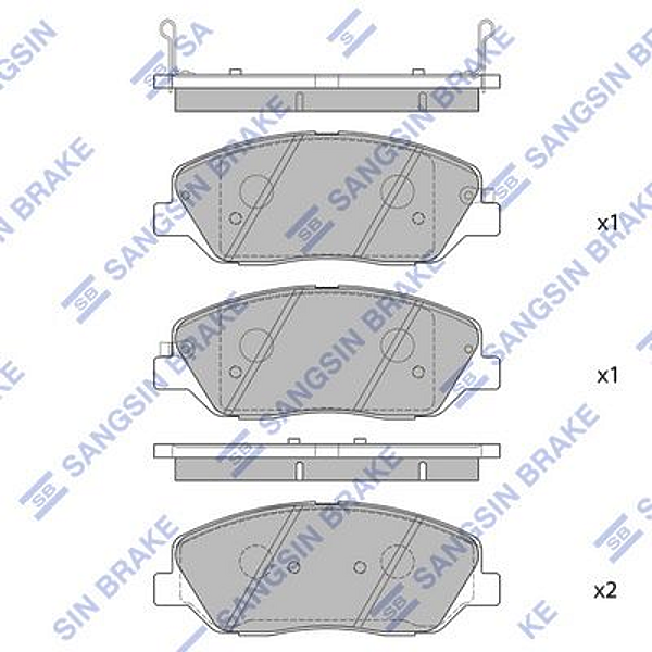 HI-Q SP1246 (581012PA00 / 581012PA70 / PKA035) sp1246sns колодки дисковые передние\ genesis 3.8 08