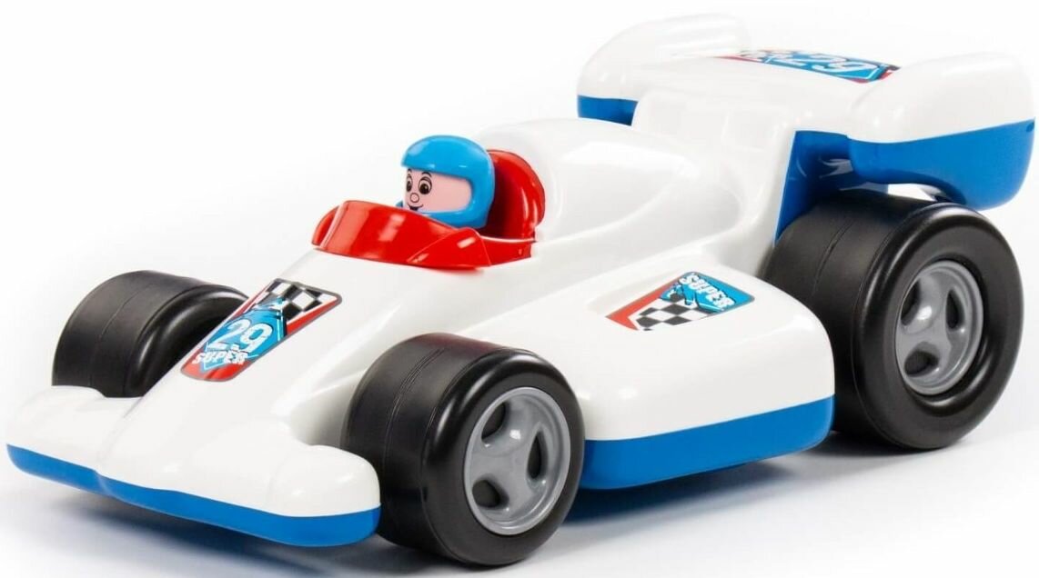 Автомобиль гоночный "Формула" с пилотом, игрушечная машинка для детей, пластиковая игрушка для песочницы и дома