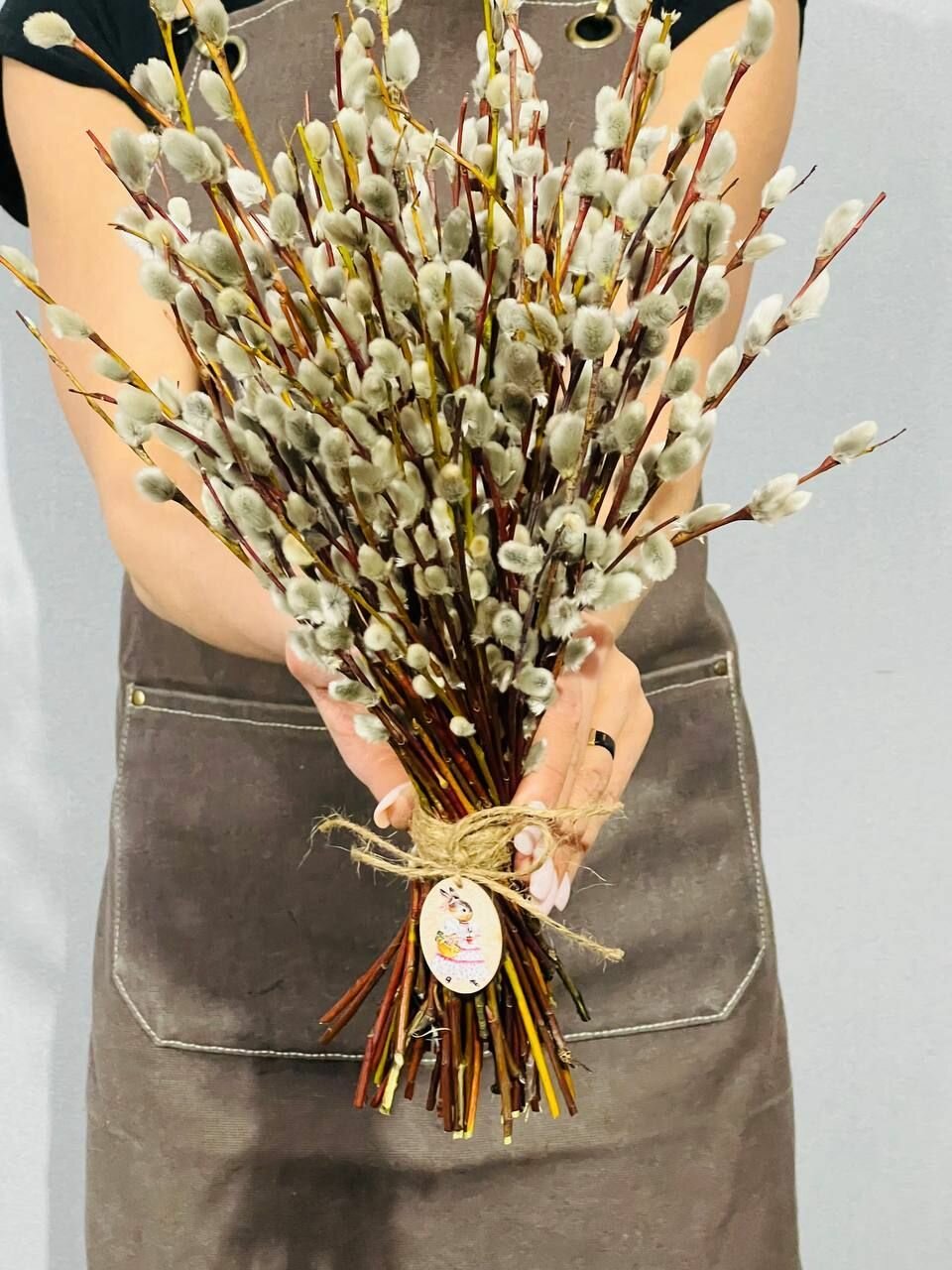 Вербный букет 101шт / Верба живая / Пасхальная композиция
