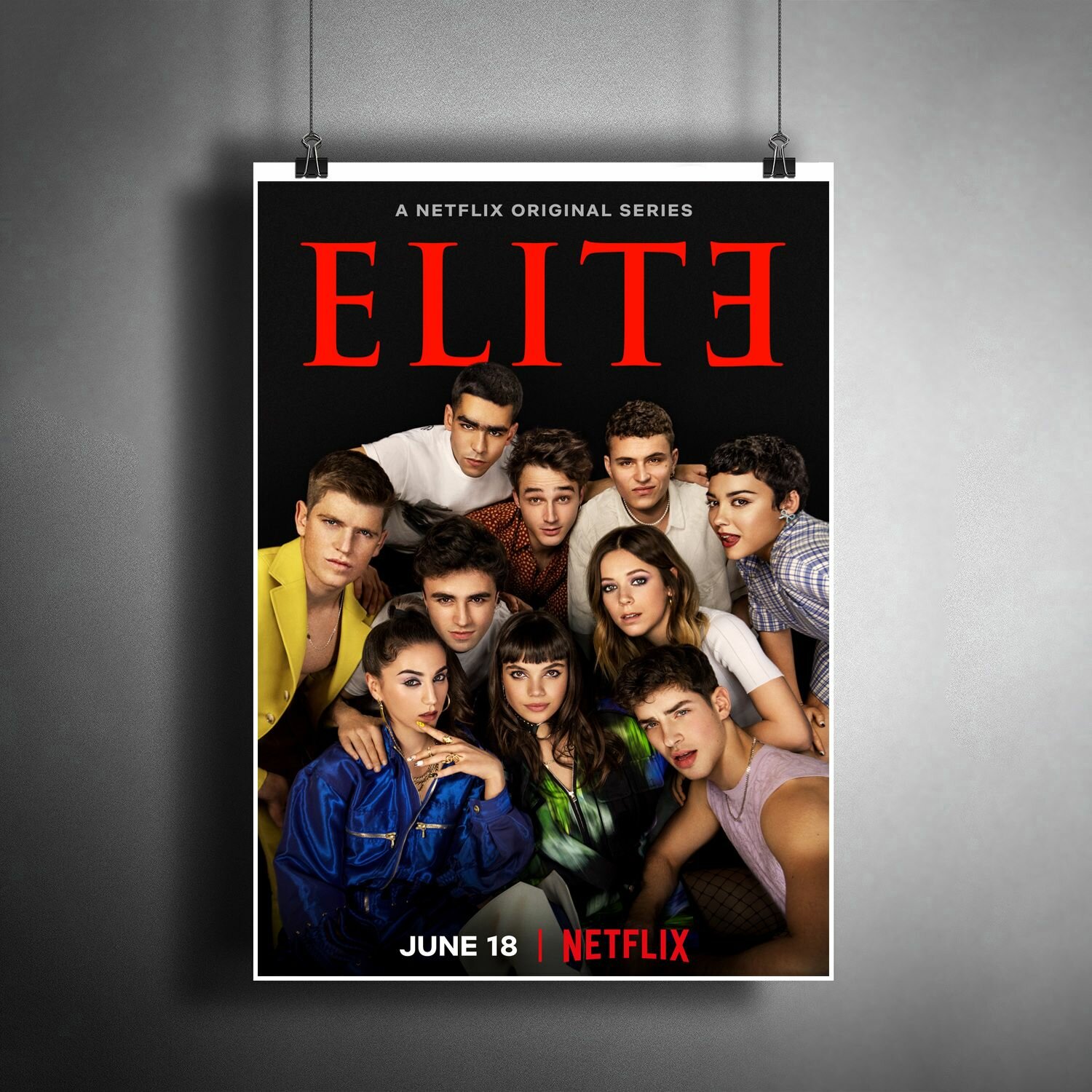 Постер плакат для интерьера "Сериал Элита. Elite" / Декор дома, офиса, комнаты, квартиры, детской A3 (297 x 420 мм)