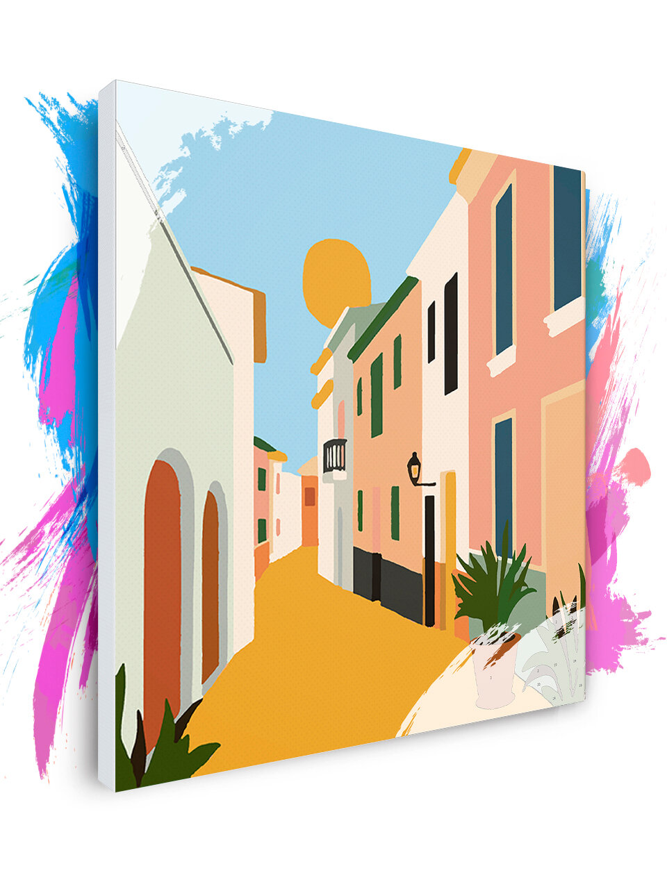 Картина по номерам на холсте Солнечный переулок Арт, 40 х 40 см