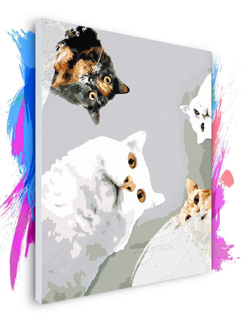 Картина по номерам на холсте Мем Коты - Наташа, 30 х 40 см