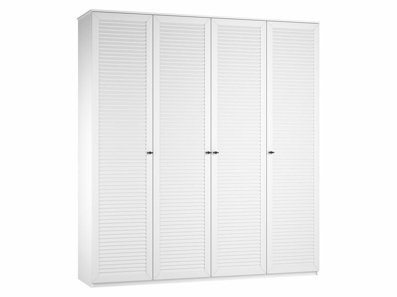 Шкаф распашной для одежды "Канзас 4 п24170" 200х220х52 Белый