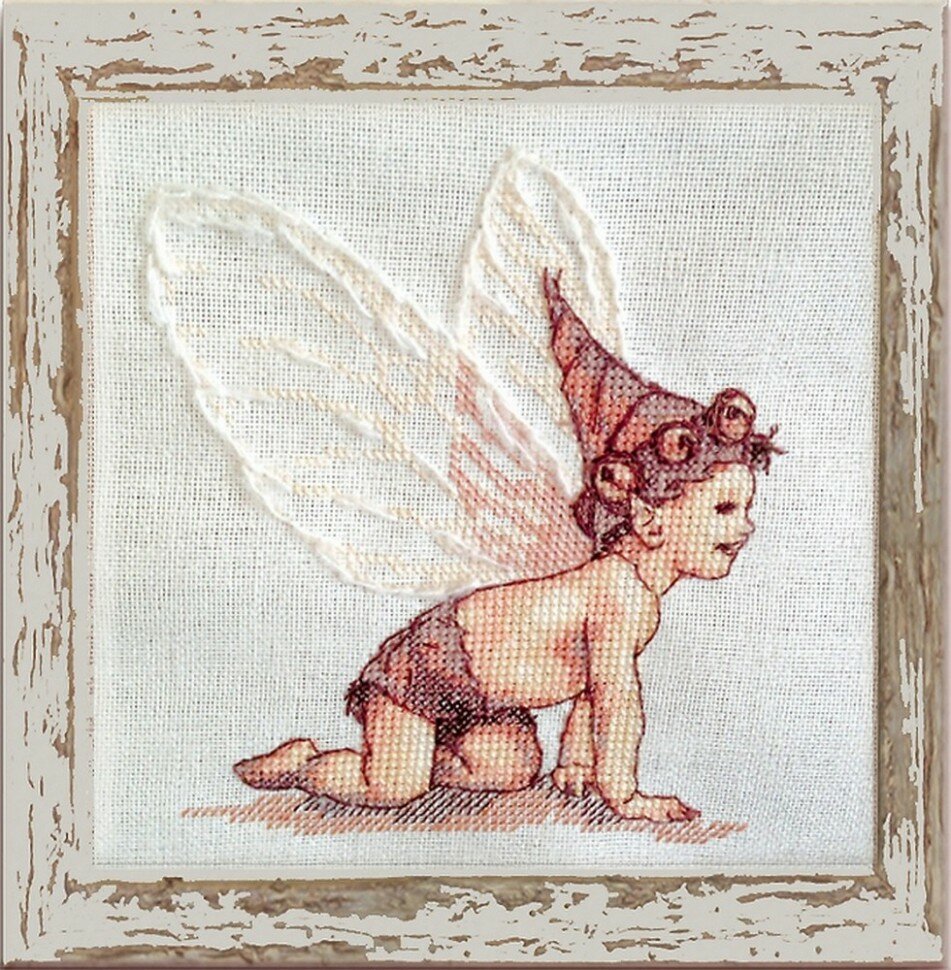 Набор для вышивания Nimue #153-A052 KA BB Blanc (Белоснежные крылья), Счетный крест, 11 x 12 см