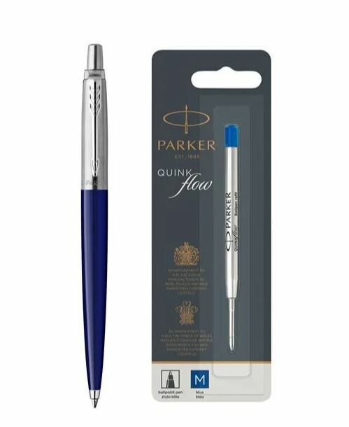 Набор со стержнем: Шариковая ручка Parker Jotter K60, цвет стержня: черный и стержень синего цвета R0033170