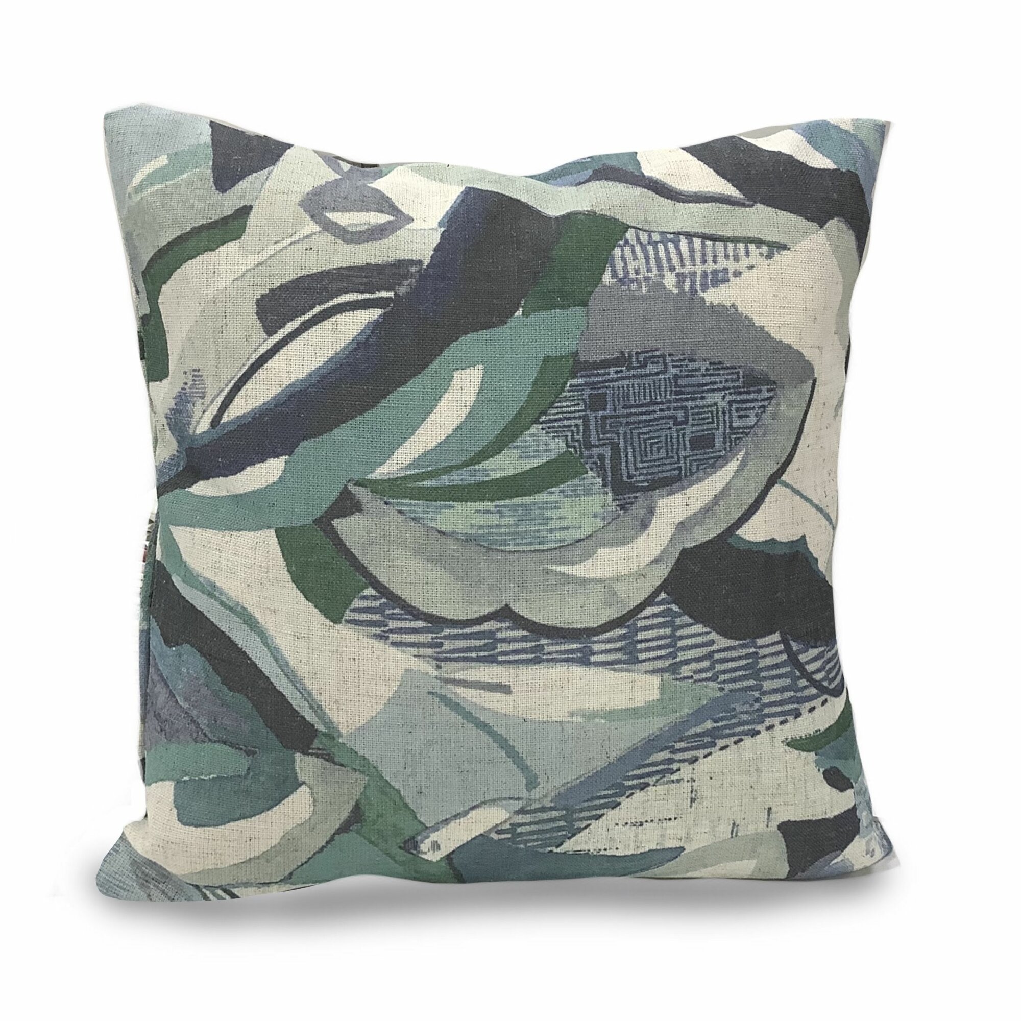 Подушка Абстракция бирюзовая, VINTASHTORY, 40*40 см