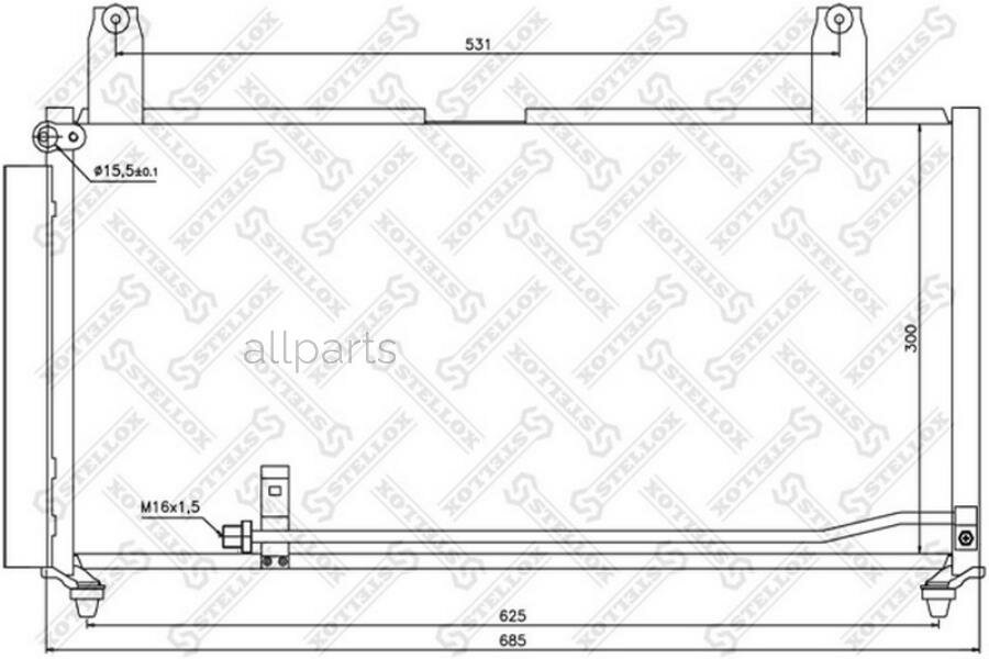 STELLOX 1045526SX радиатор кондиционера!\ Suzuki Liana all 01>