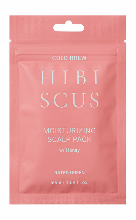 Rated Green Cold Brew Hibiscus Moisturizing Scalp Pack Travel Size Увлажняющая маска для кожи головы с соком гибискуса и экстрактом меда 50мл
