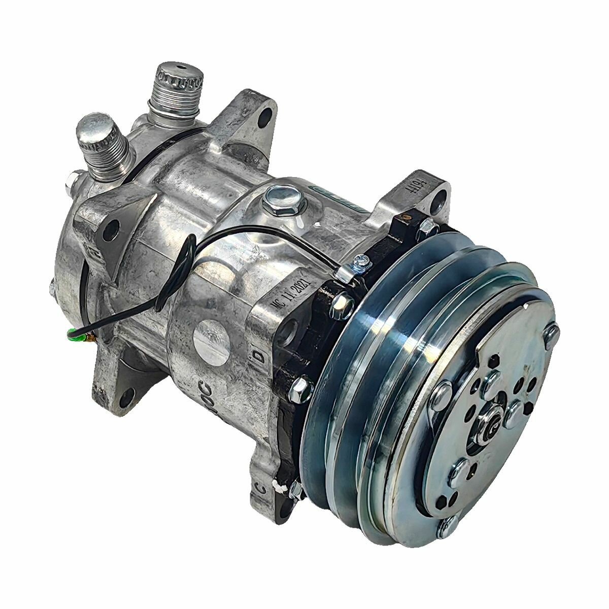 Компрессор кондиционера RC-U0807, тип 5H14, 12V, A2, вход 7/8"-14UNF O-Ring, выход 3/4"-16UNF O-Ring тип Sanden 5H14