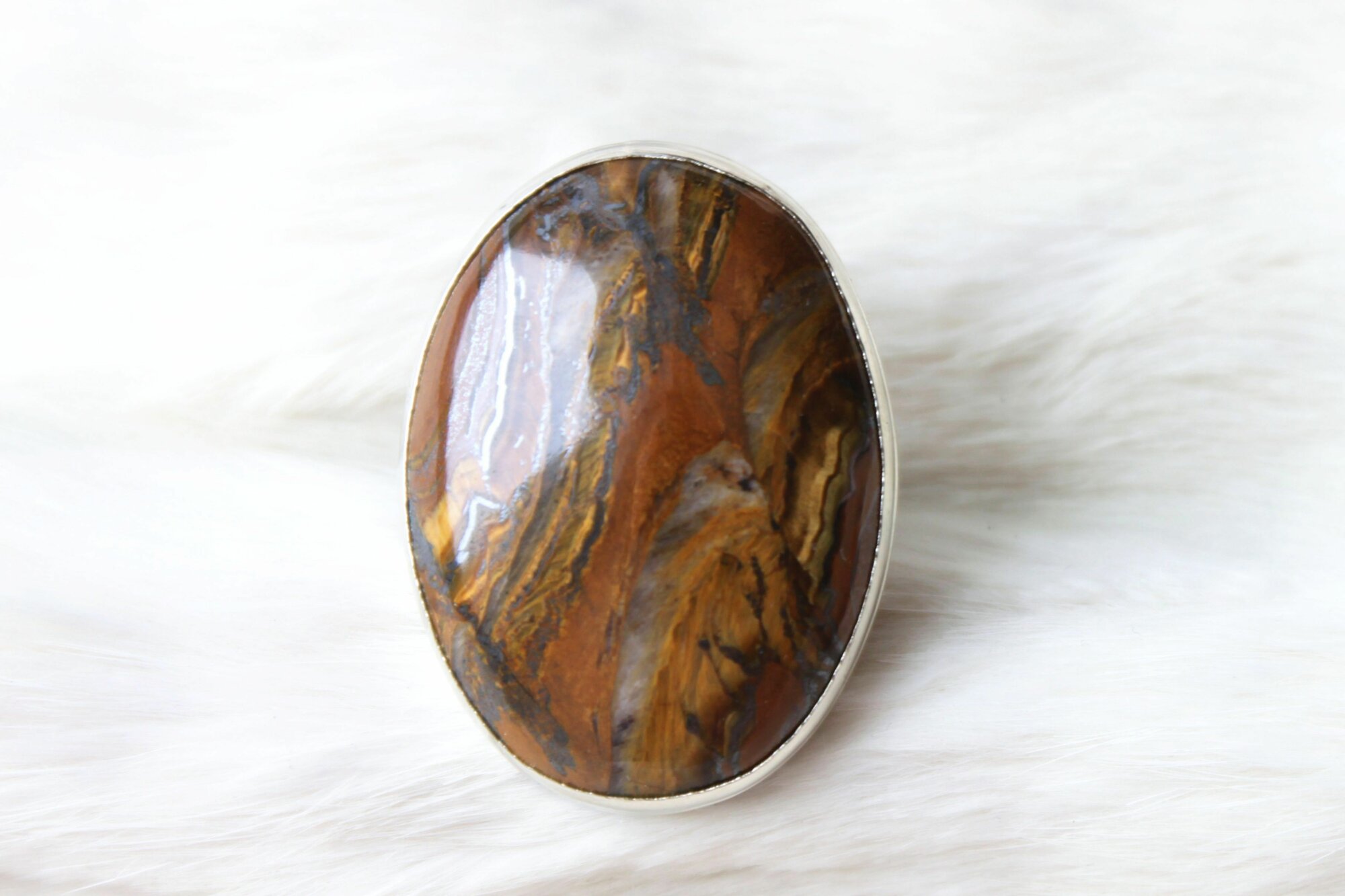 Кольцо, тигровый глаз