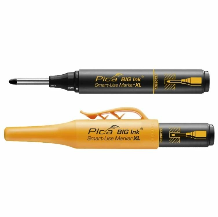 Маркер строительный для глубоких отверстий PICA BIG Ink 170/46 чёрный