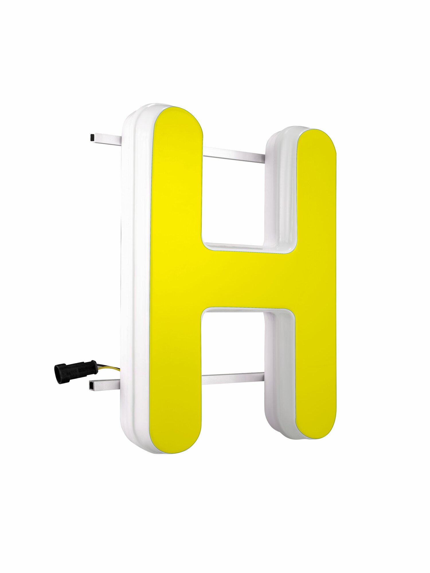Cветодиодная вывеска / Объемная буква для световой рекламы Н английский алфавит 38,5