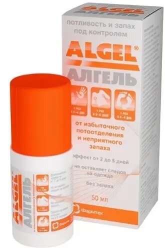 Алгель гель-антиперспирант длительного действия 50 мл ролл-он флакон
