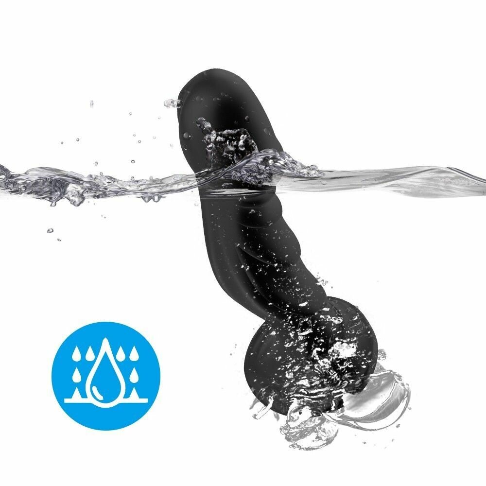 Анальный вибратор-реалистик 'Vibrator', 19см, черный, 9 режимов, силикон