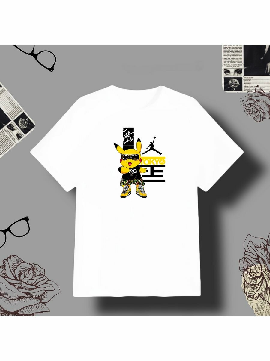 Футболка покемон пикачу стильный спортивный