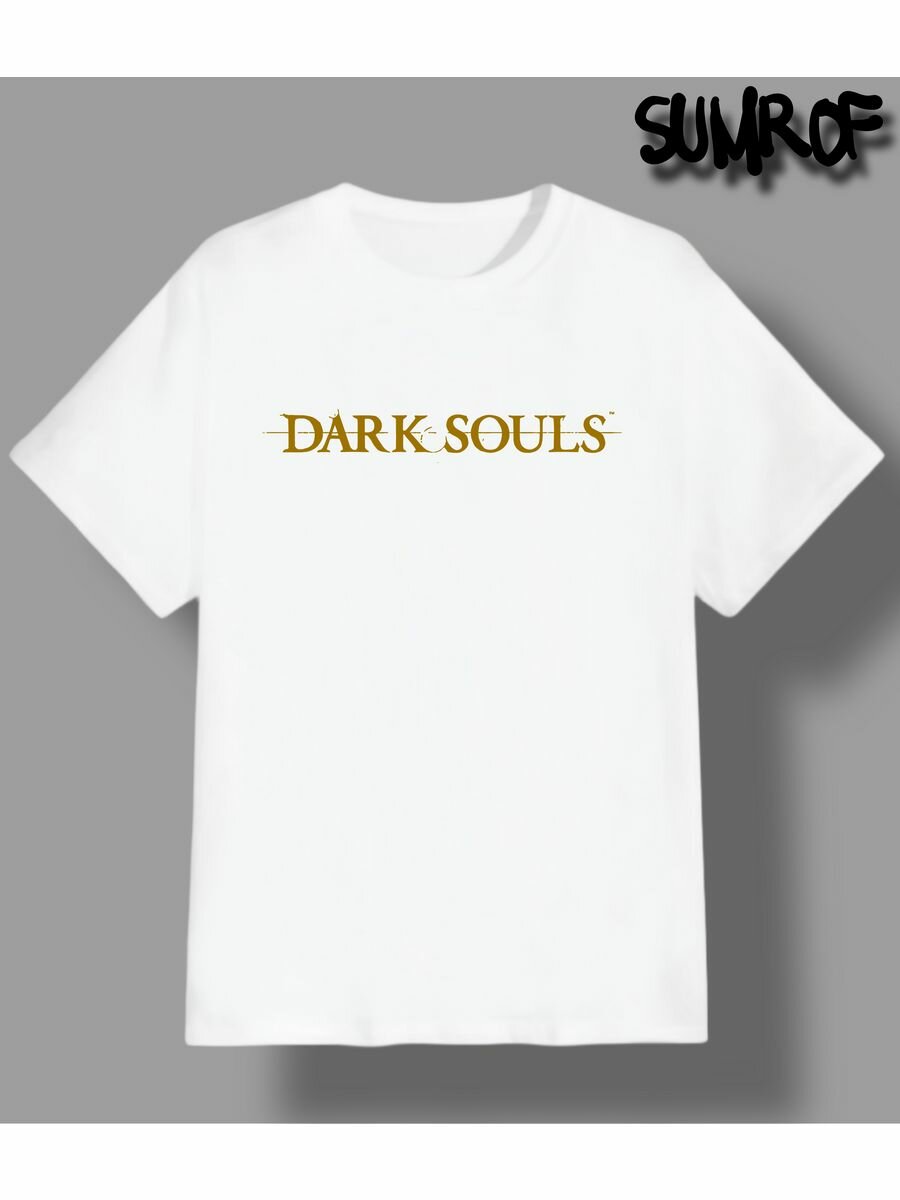 Футболка с надписью dark souls игра games