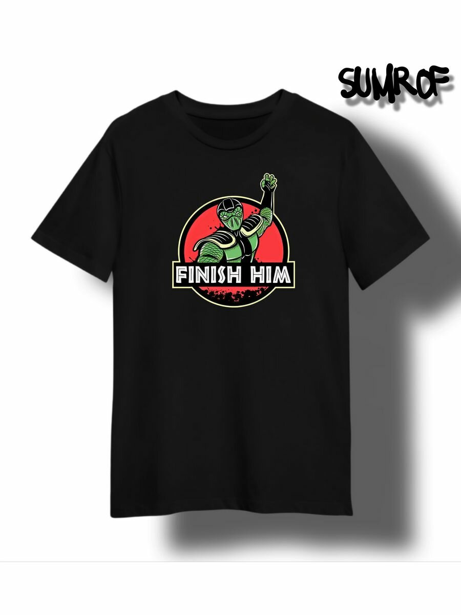 Футболка с надписью mortal kombat скорпион