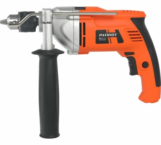 Ударная дрель PATRIOT FD 800h 2018, 850 Вт, без аккумулятора оранжевый/черный
