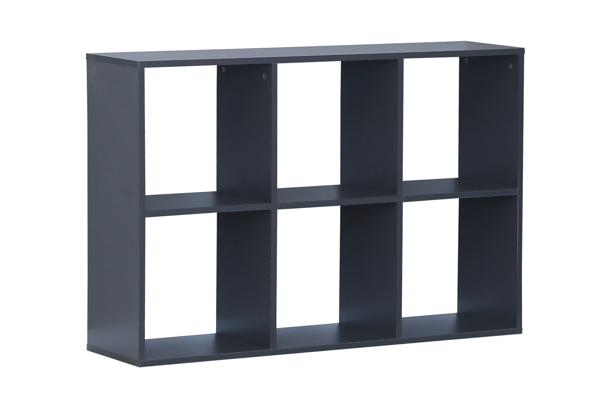 Стеллаж Нонтон 6 ячеек горизонтальный графит серый 111x30x75 см