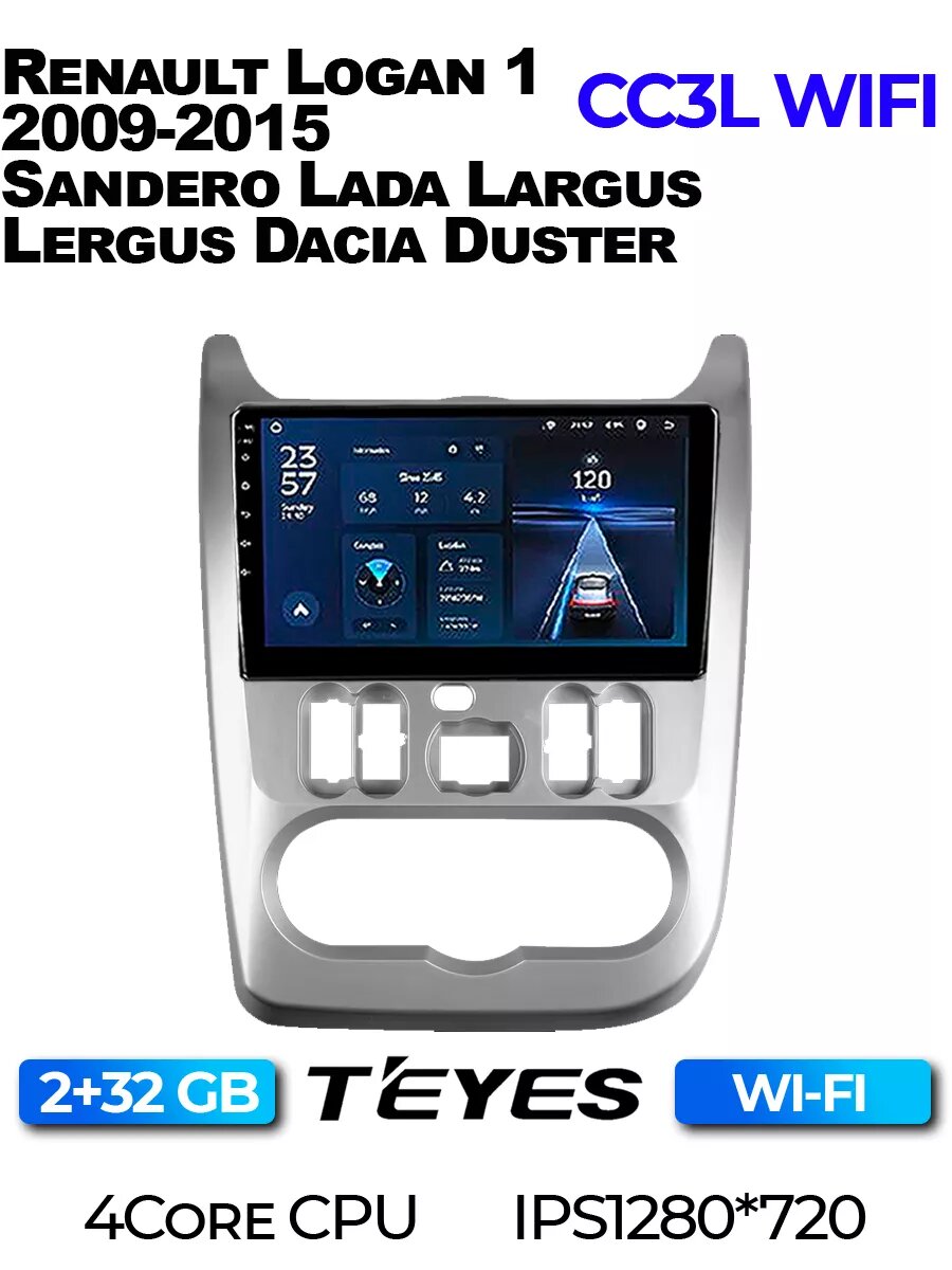 Андроид магнитола Teyes CC3L WIFI Renault Logan 1 2-32
