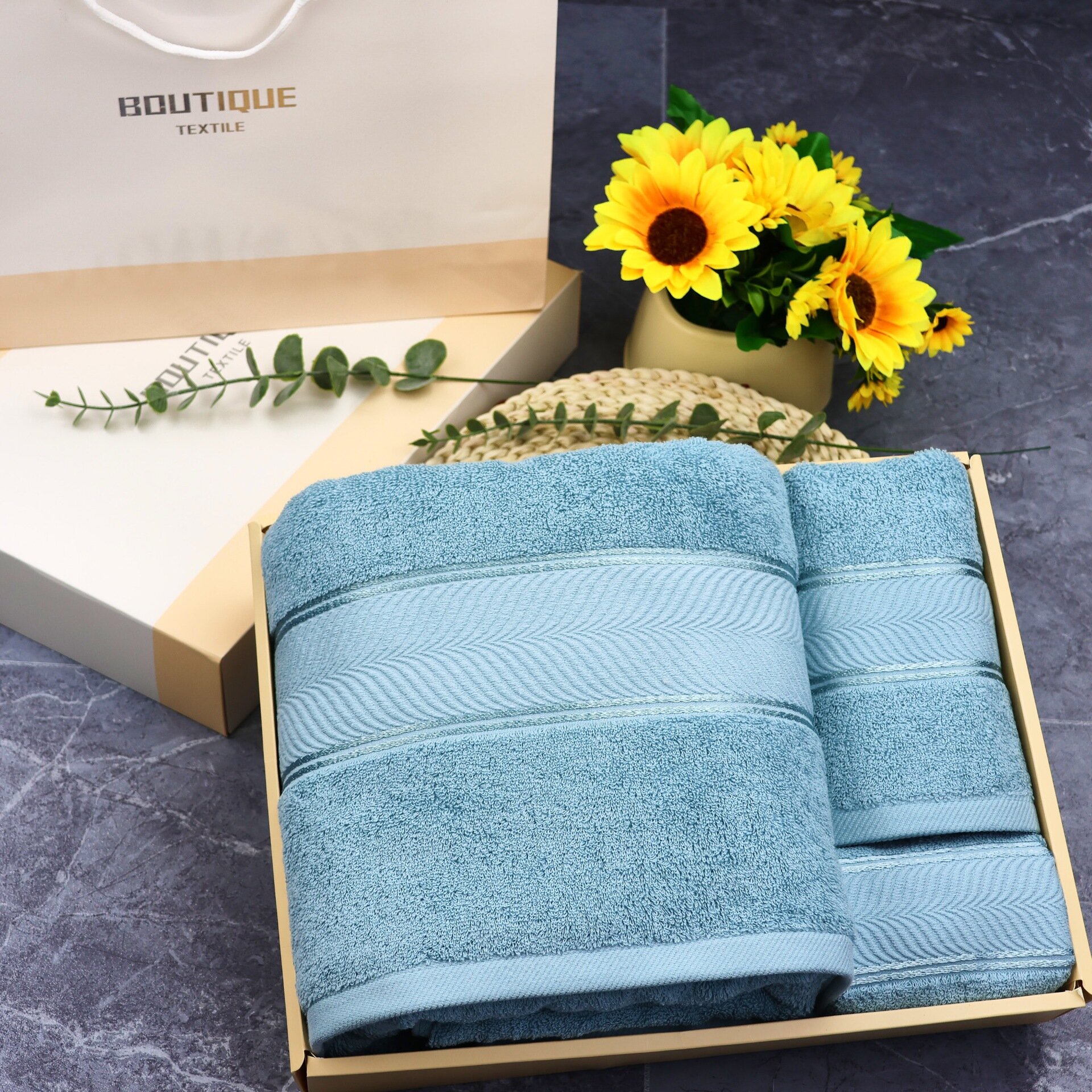 Подарочный набор полотенец Meside Textile Ibel, хлопок, 100%, 3 шт