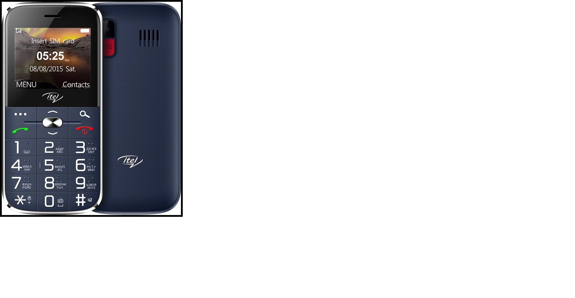 Мобильный телефон ITEL IT2590 DS DEEP BLUE, 2SIM, 2.2", TN, 220x176, 0.08 Мп, BT, FM, micro SD, 1900 мА*ч