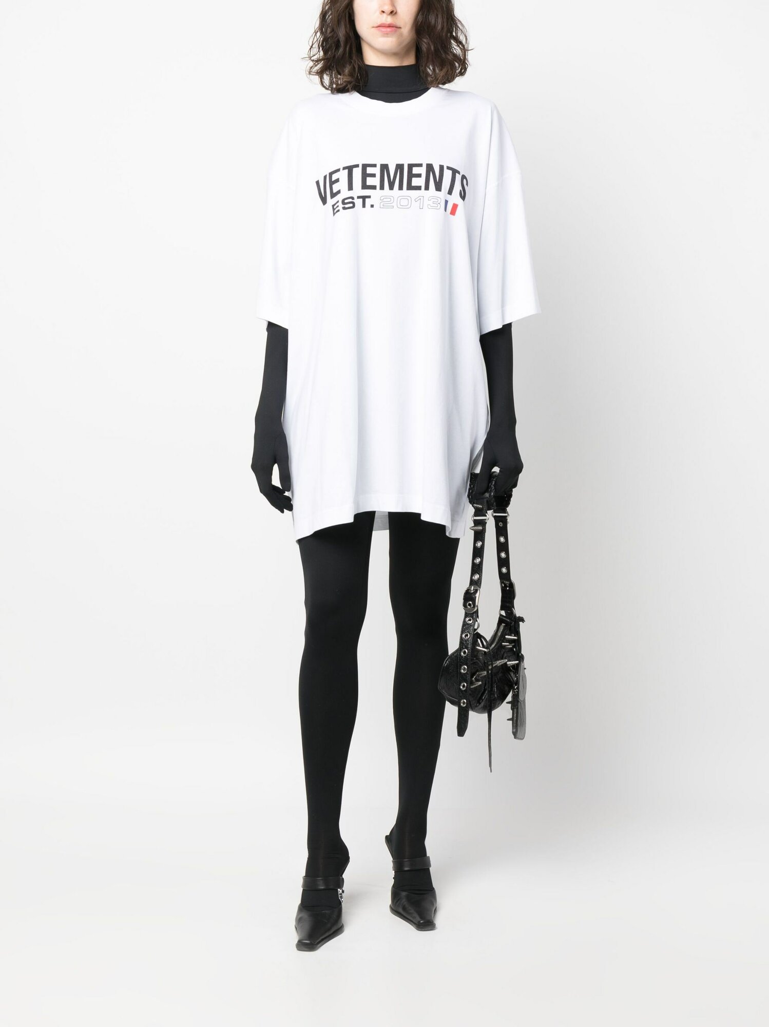 Футболка Vetements, размер 50, бежевый/белый — фото 1