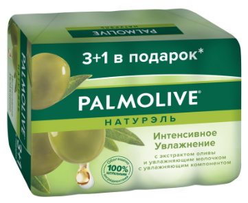 Palmolive мыло интенсивное увлажнение с оливковым молочком 4шт на 90г