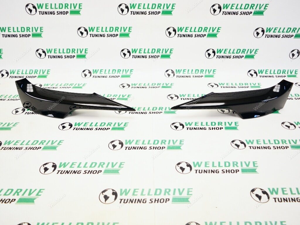 Клыки передние BMW 3-series E92 E93 M-tech дорест черный глянец