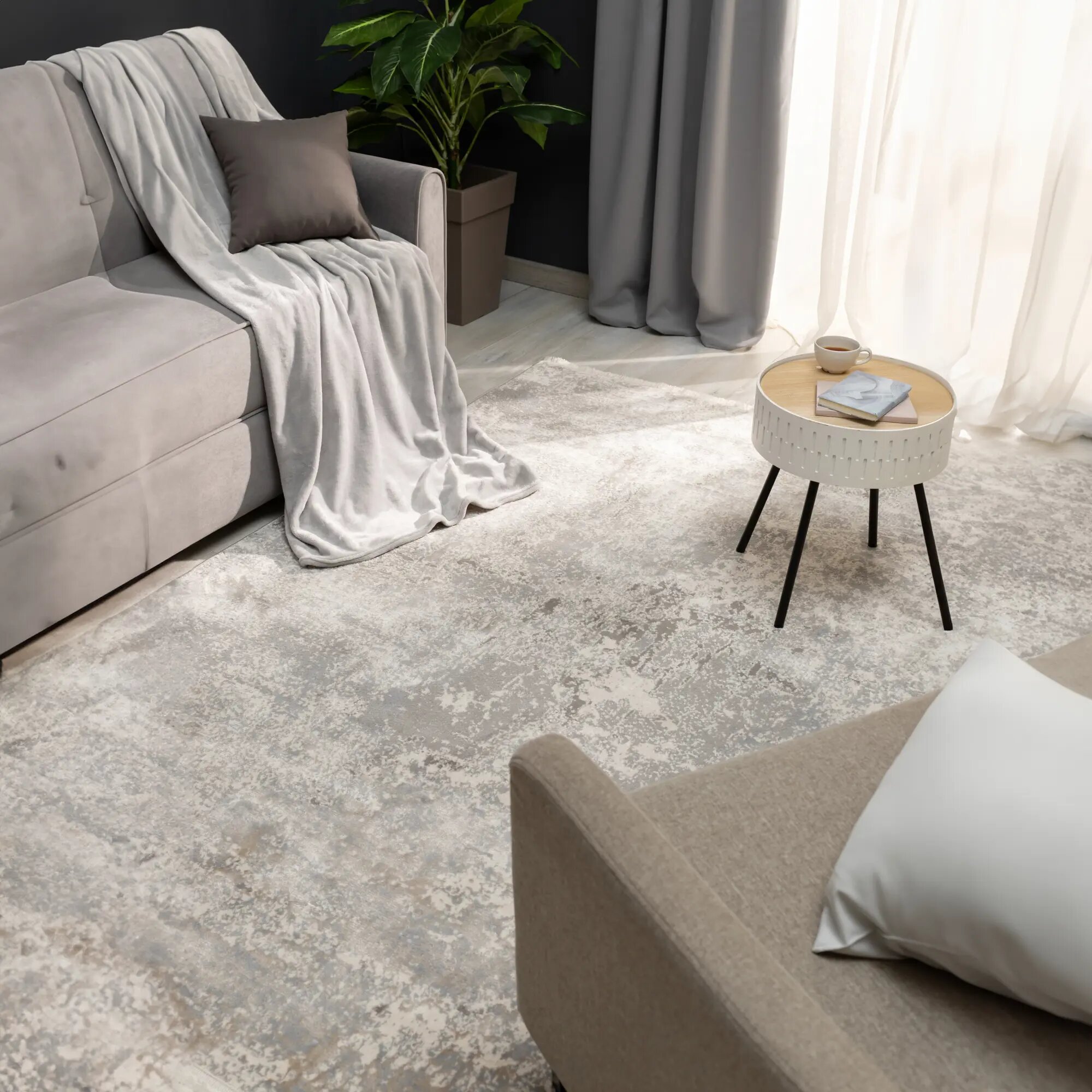 Ковер полипропилен Лакшери 83005_328 200x300 см цвет серый