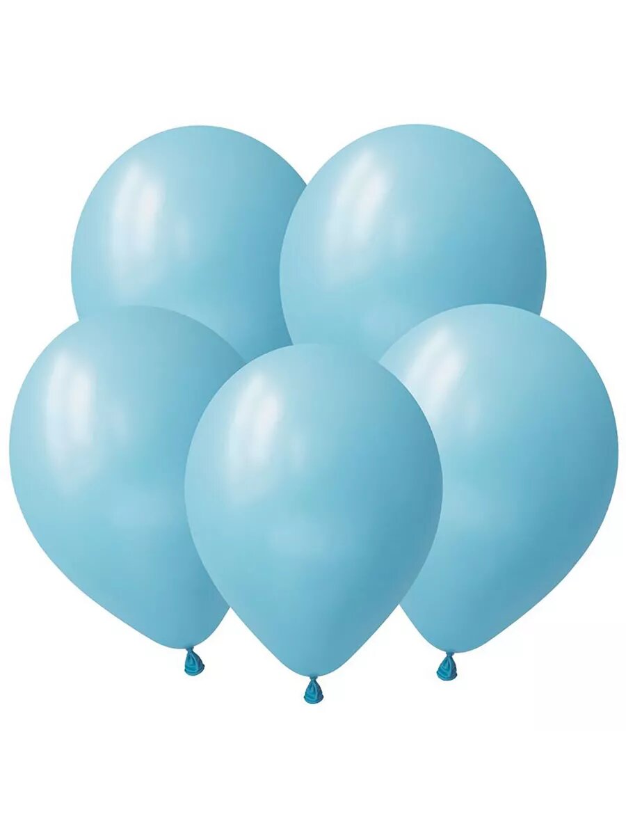 Голубой, Пастель / Light blue, латексный шар (18"/46 см ) 10 шт. / DECOBAL, Вьетнам
