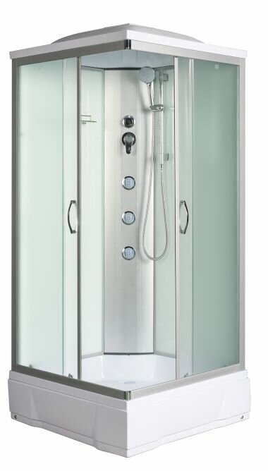 Душевая кабина Quadro 90/24 MT с гидромассажем, стекло матовое