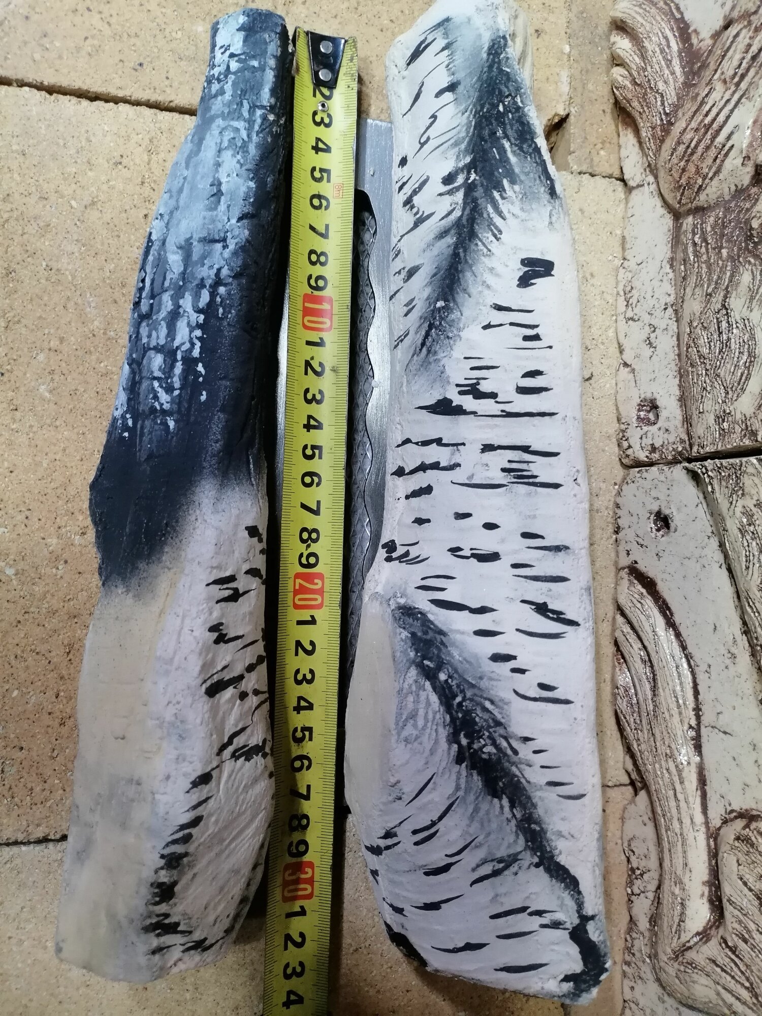 Поленья берёзовые колотые керамические