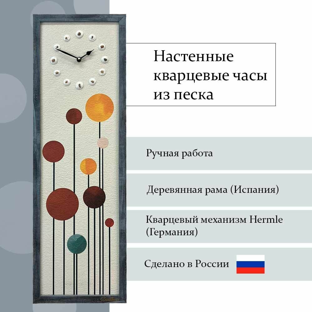 Часы-картина Династия 03-702 Круги, багет Индиго