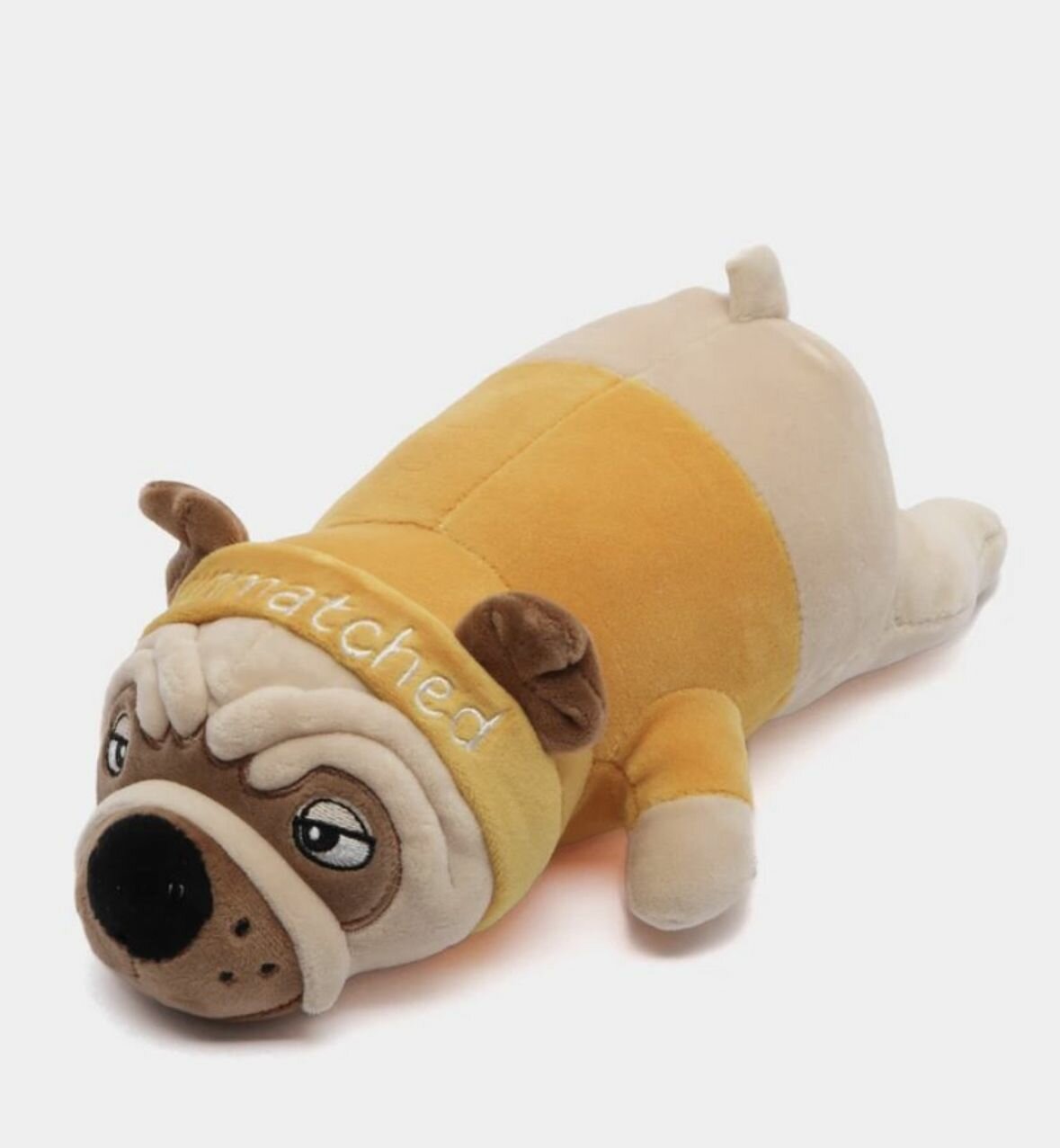 Мягкая игрушка подушка собака / Мопс батон игрушечный в кофте /70 см