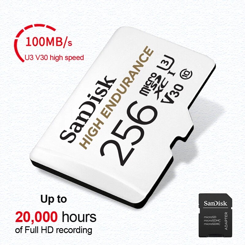 SanDisk High Endurance 256GB Micro SD карта памяти