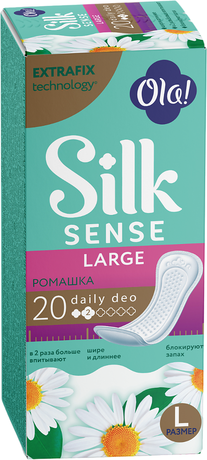 Ola! Silk Sense Прокладки ежедневные Daily Deo Large аромат Ромашки 20 шт