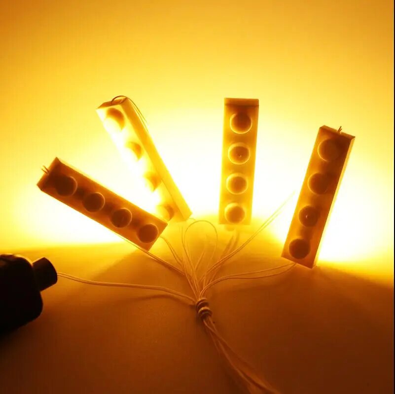 Набор светодиодной подсветки для Lego City Street 4 в 1 Светло-желтый, yellow