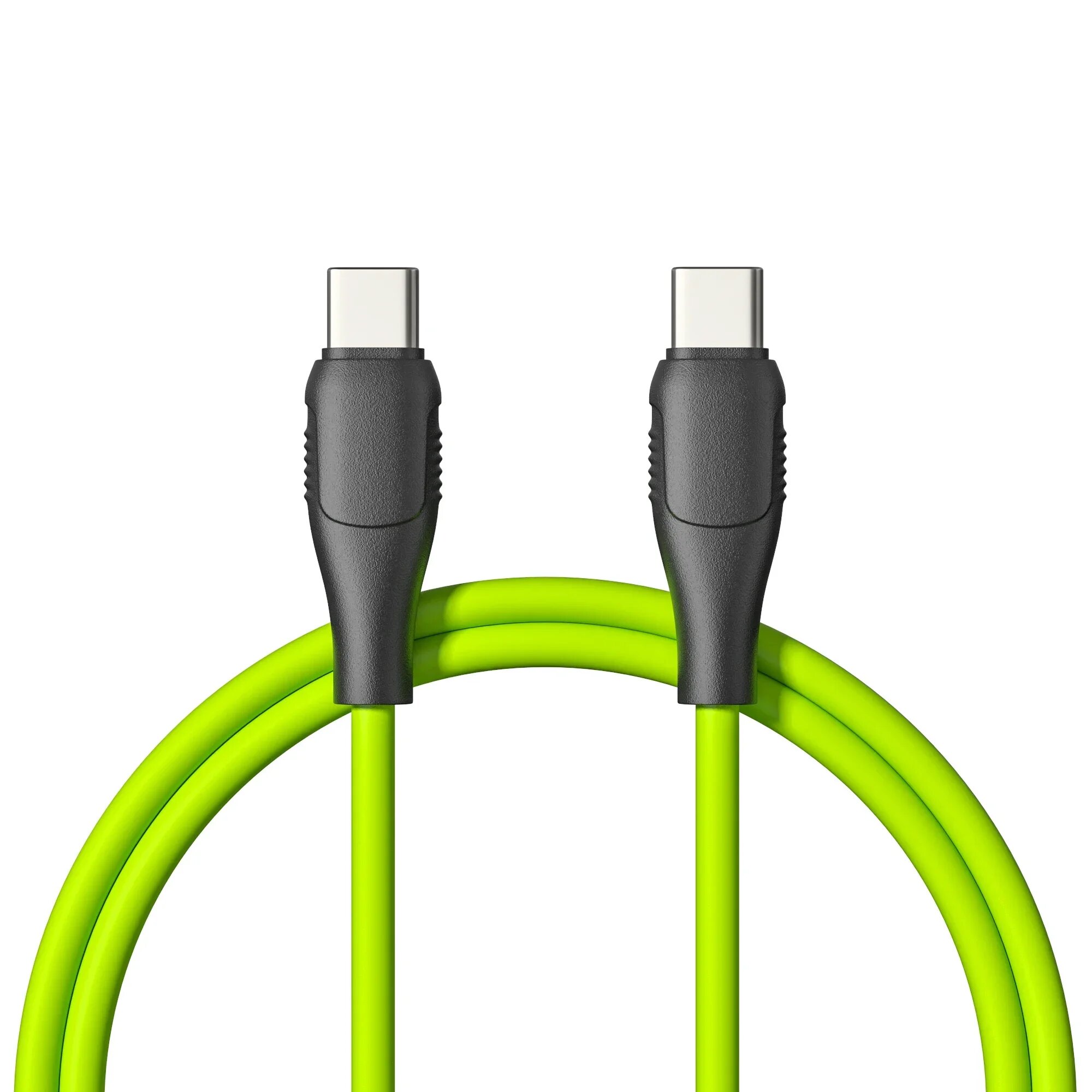C to C 60 Вт USBC to Type C Кабель для быстрой зарядки для iPhone 15 Pro Max iPad MacBook Huawei Xiaomi Нейлоновый кабель TypeC Зеленый/Желтый зеленый