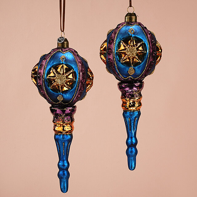 Елочные игрушки Nocera Umbra 20 см, 2 шт, стекло, Winter Deco, 4060268