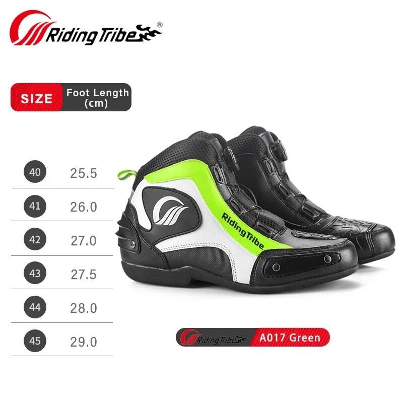 Модные мотоциклетные ботинки, мотоциклетные лодки, дышащие мужские сапоги для верховой езды, Мотокросс, туристические байкерские уличные гоночные ботинки 42, Черный, A017-Green