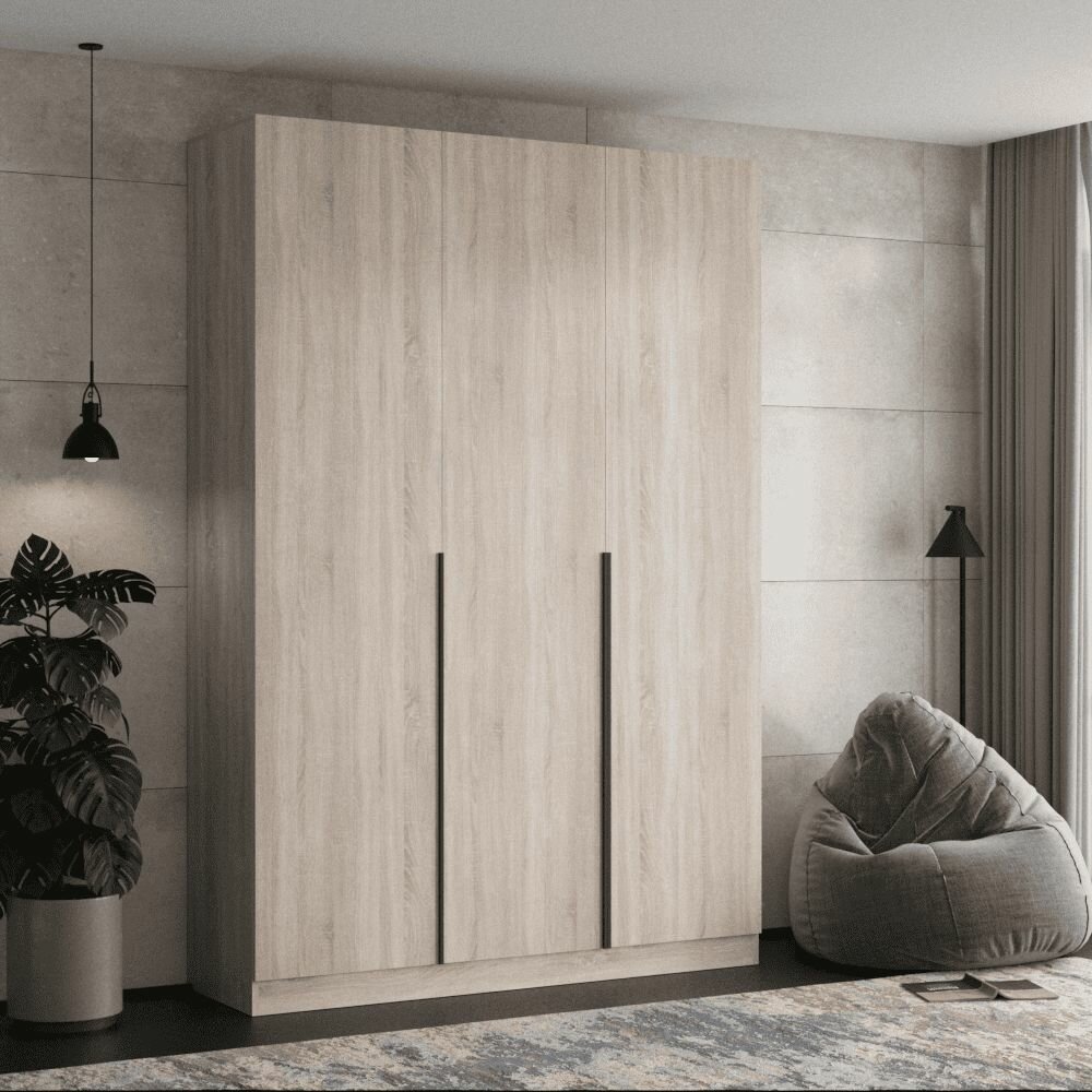 Шкаф распашной для одежды, Барокко Ш.170 В.220 Г.60, Цвет: Дуб сонома