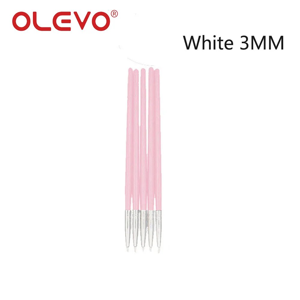 OLEVO Силиконовые кисти для моделирования зубов, Pink 3MM, 5 шт.