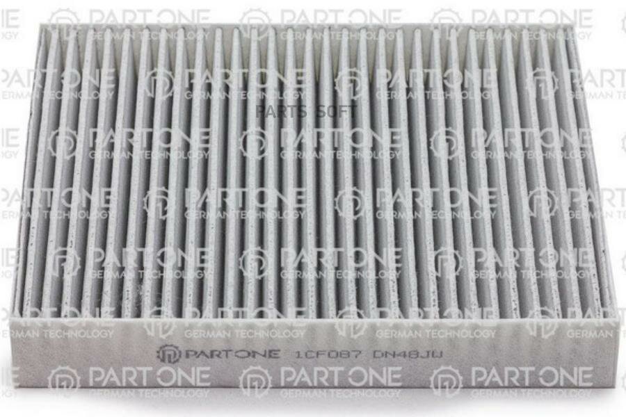 Фильтр салона with active carbon, CHEVROLET CRUZE 10>, OPEL ASTRA J, INSIGNIA 09>, ASTRA K 15>, CHEVROLET COBALT 1.5 13>, 240x204x36 PART-ONE 1CF087 | цена за 1 шт