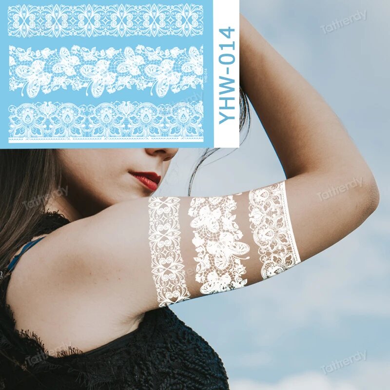 Временная татуировка Tattrendy лебедь мандала YHW14
