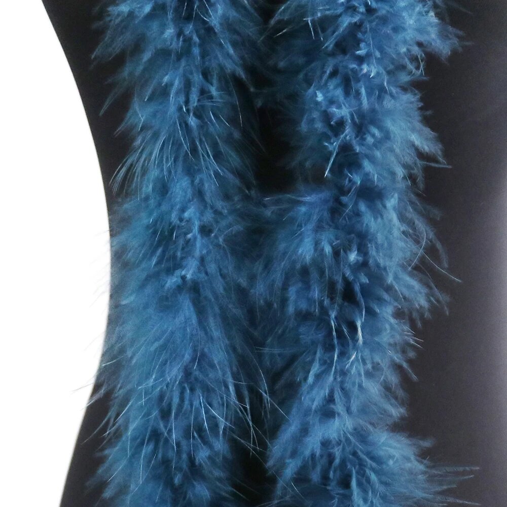 Перья марабу синие, 2 метра, цвет 26 Navy Blue