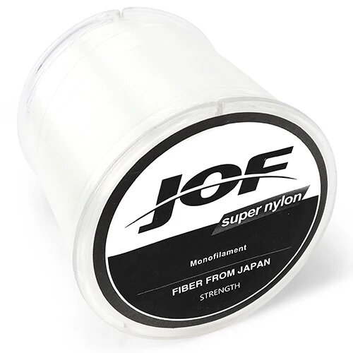 JOF Рыболовная леска нейлоновая 500 м 5 LB-30 LB Белый, 3.0, White